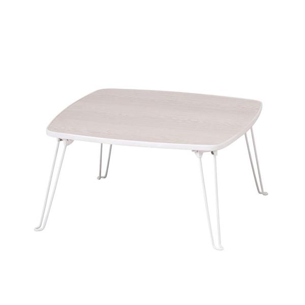 少し丸みのあるスクエア型がおしゃれな折りたたみローテーブル※商品画像の小物等は商品に含まれておりません。※画面上のカラーはブラウザや設定により、実物とは若干異なる場合がございます。あらかじめご了承の上ご注文ください。【商品サイズ】全体（約）...