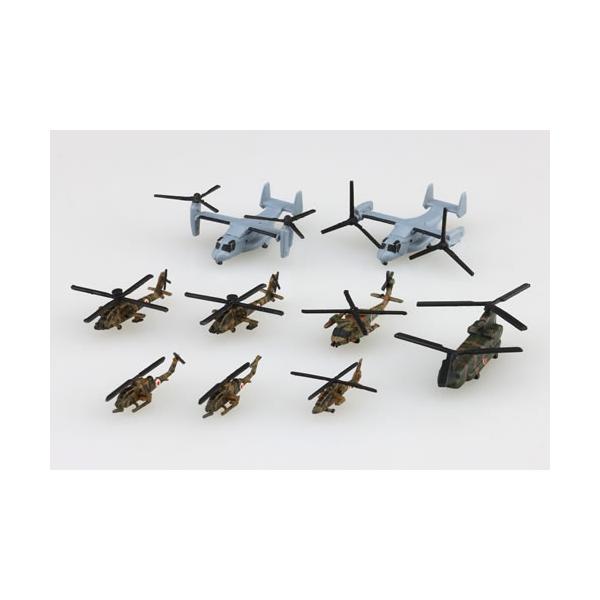 「ひゅうが離島防衛作戦」に搭載されていたヘリコプタ−ＡＨ-６４アパッチ、ＡＨ-１コブラ、ＯＨ-１ニンジャにＣＨ-４７チヌ−クを加え別売します。もちろんオスプレイもセットされます。【艦種：アクセサリー】※画像はイメージです。実際の商品とは異な...