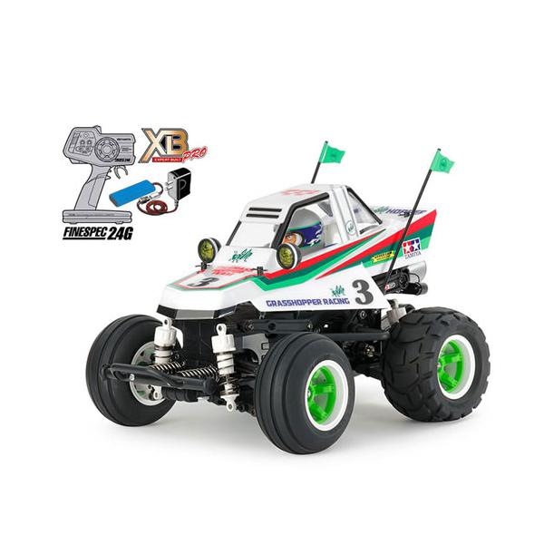 コミカルスタイルのグラスホッパーが元気いっぱいにウイリー！1984年の登場以来、多くのRCファンをひきつけている2WDバギー、『グラスホッパー』。このグラスホッパーをかわいらしくデフォルメした完成電動ラジオコントロールカーです。【複数台で気...