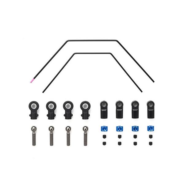 RCカーの性能アップやセッティングに役立つパーツですコーナーの切り返しや高速コーナリング時の安定性を高めるスタビライザーはサスペンションチューニングに欠かせません。左右の効きの調整がしやすいボールリンクタイプを採用しました。【 基本スペック...