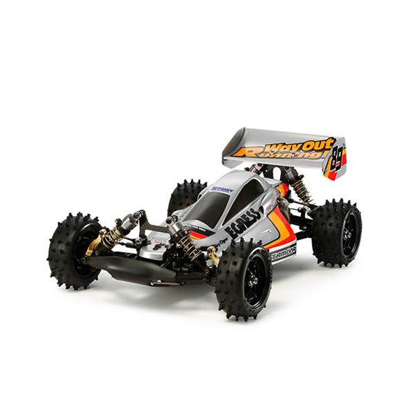現在のRCシーンに合わせて、ポテンシャルを高めた憧れのマシン【別にお求めいただくもの】●540タイプモーター●ファインスペック 2.4G 電動RCドライブセット●送信機用単3形電池4本●全長430mm、全幅243mm、全高157mm●ホイー...
