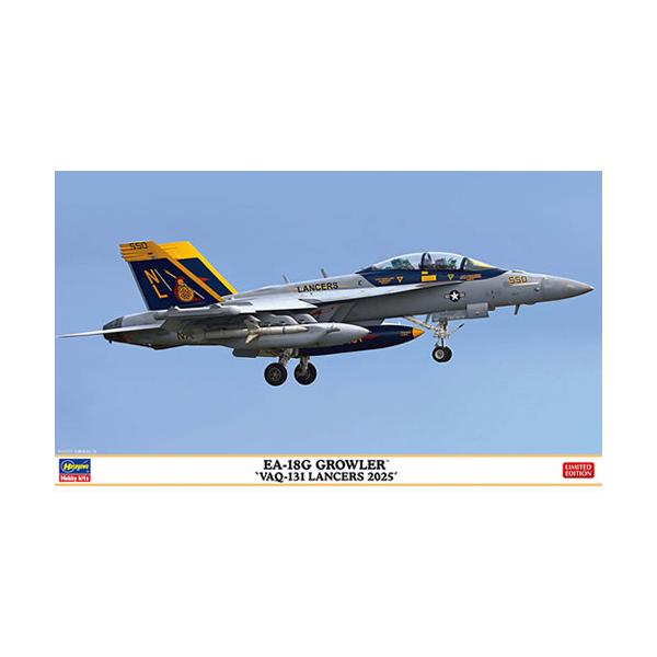 VAQ-131より、飛行隊長機の最新マーキングを再現します。■デカール（マーキング）・アメリカ海軍 第131戦術電子戦飛行隊 “ランサーズ” 飛行隊長機「NL550」【仕様】品番：02528JAN：4967834025288メーカー：ハセガ...