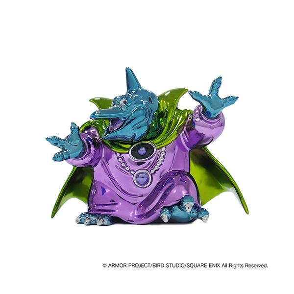 輝きと重量感のあるメタリックフィギュアシリーズ！大好評の「メタリックモンスターズギャラリー」から『ドラゴンクエストIII　そして伝説へ・・・』に現れる「バラモスブロス」が登場！バラモスによく似たモンスターで、皮膚や衣装が青紫色系統になる事で...