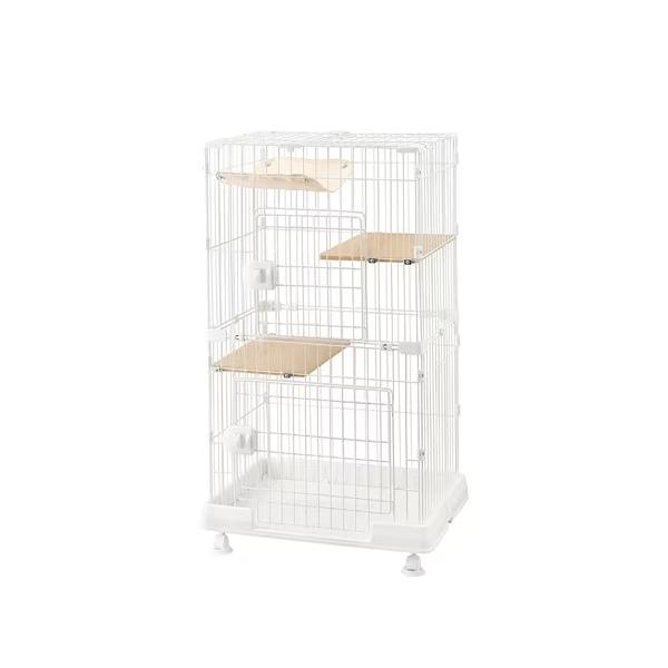 コンパクトなのに機能的、場所を取らないミニキャットケージ。・棚板2枚で、上下運動。・天井扉つきでお世話がしやすい。・ゆっくりくつろげるハンモックは頑丈なS字フックでしっかり固定。・猫ちゃんの様子が見えやすい、3.3cmの幅広フレーム。・トイ...