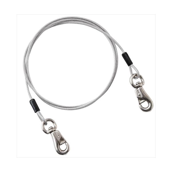 からみにくく、強くてさびにくい係留シリーズ。超大型犬用。強力スナップ使用。【ペット用品】【ペット用品】 ペティオ　ストロングワイヤーＤＸ　２００ｃｍ P-4903588507298