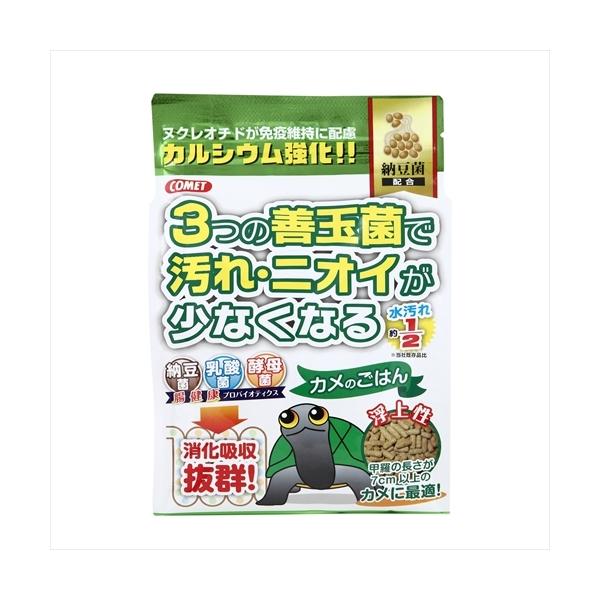 納豆菌に加え、新たに乳酸菌と酵母菌を配合。この3つの善玉菌の力でカメの腸内細菌のバランスを整え、水の汚れや嫌なニオイを減らします。健康に育つバランスフードです。【ペット用品】【ペット用品】 イトスイ　カメのごはん　納豆菌入り　４５０ｇ P-...