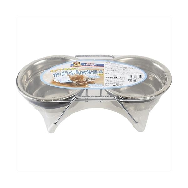 ・水とフードのツインディッシュ。2つのステンレス食器とスタンドのセット。・カタカタ音なく落ち着いて食べられる吸音ラバー付のステンレス食器と脚部ゴム付スタンドのセット。・食器の底部直径約8cm、高さ約3.5cm。・カタカタと嫌な音がしない、ペ...