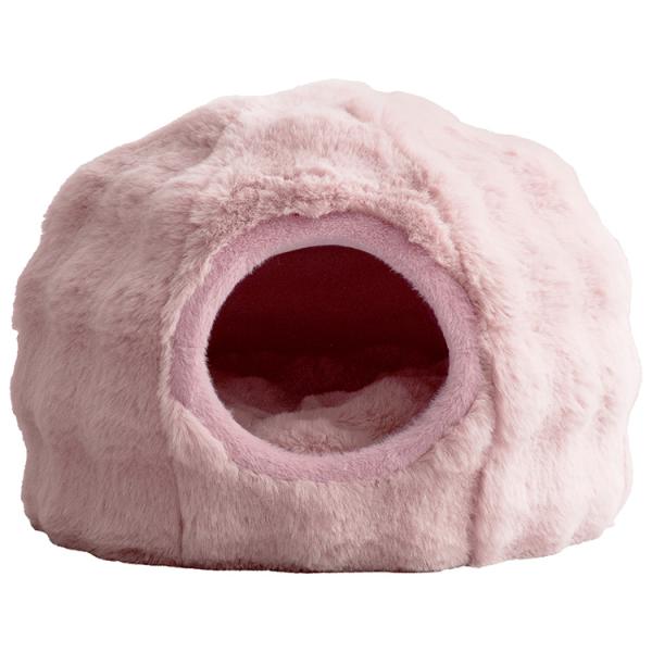 ふわとろなマイクロファイバー生地の可愛いドーム型ペットベッド『Foure（フール）』。狭くて落ち着くドームの中にはリバーシブルクッション付き。猫はもちろん小型犬もお使いいただけます。また、上部を潰せばベッド型にもなります。カラーはホワイト、...