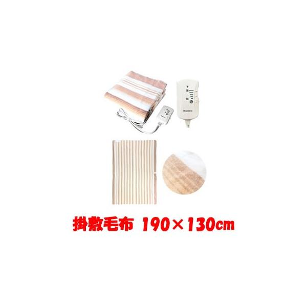 電気掛敷毛布サイズ：約190×130cm重量：約1.49kg消費電力：60W材質：ポリエステル100％化繊毛布温度調節頭寒足熱配線室温センサーダニ退治ウォッシャブル販売元：森田JAN：4573115352075【森田】【ＴMBK19KS】