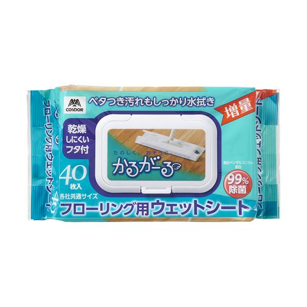 シートサイズ：幅300×奥行200mm●個装サイズ：幅230×奥行110×高さ65mm●個装重量：413g●原産国：CHINA●材質：シート／レーヨン，ポリエステル　液剤／エタノール，塩化ベンザルコニウム，パラベン、香料●１袋40枚入●水拭き用