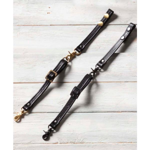 ■デザインショルダーバッグ用のハーネスベルト。本体ベルト中央のDカンの間に取り付けバッグの位置をより安定させる。■商品特徴・金具はブラックとゴールドの2種類からお選びいただけます。・生産国（Made in Japan）■素材表：ヴィンテージ...