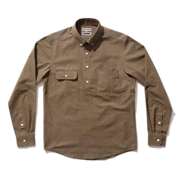 ■デザインATELIER GENDEN 定番モデルのボタンダウンシャツ : HOLIDAY SHIRT PULL OVER 素材は 100% コットンの馬布。馬布とは昔から乗馬する時に鞍がすべらないように、馬の背と鞍の間に敷いてきた布で、細...