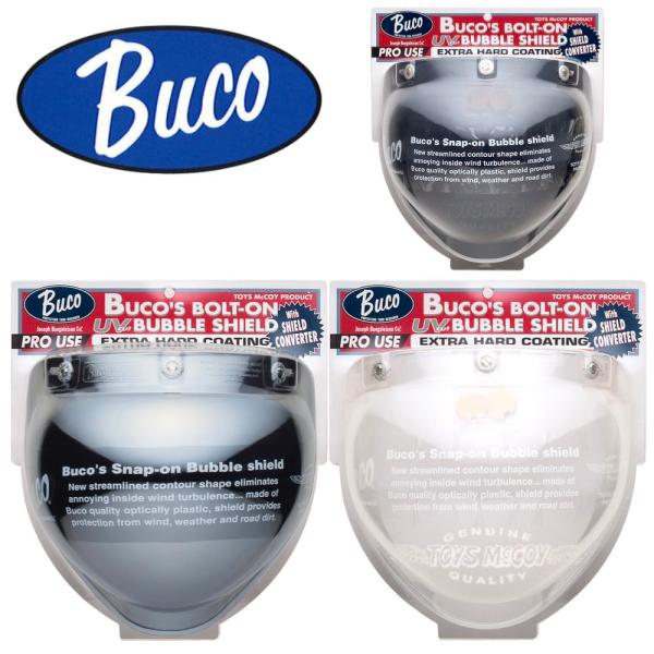 レイト商会　バイク ヘルメット BUCO ボルトオンバブル シールド  全3色種類：クリア / スモーク<参考キーワード>バイク ヘルメット BUCO ボルトオンバブル シールド  全3色 クリア スモーク クロームミラー ビン...