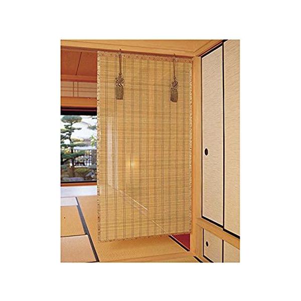 【発売日：2026年02月21日】竹すだれ ロールカーテン 竹簾 ブラインド 木製 巻き上げ 室内 目隠し 幅95 高さ170 長さ170 一枚 1枚 日除け アジアン 簡単 大型 日本製 国産 吊り下げ 本間 安い ロールアップ 遮光 調...
