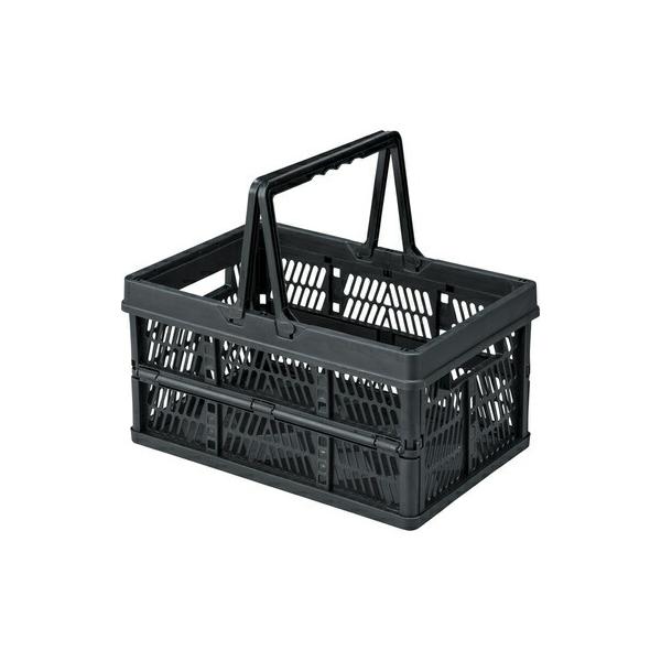 収納ボックス RV キッチン ストッカー 収納庫 カゴ かご ラック 洗濯物 ランドリーバスケット 洗濯かご おしゃれ 小物入れ おもちゃ箱 コンテナ スタッキング 折りたたみ キャンプ アウトドア ブラック 黒 約 幅38 奥行26 高さ...