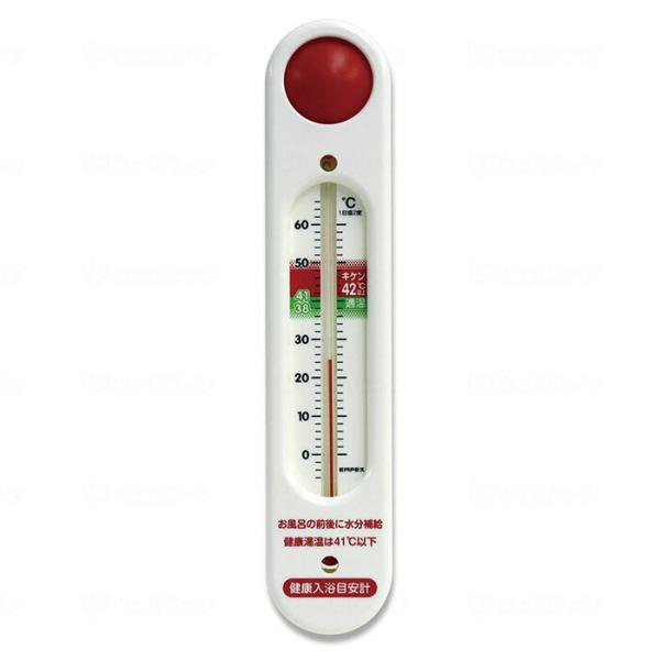 【発売日：2026年03月26日】健康湯温の目安に○熱すぎないお湯、ヒートショックに注意など、健康的な入浴温度の目安に。○お湯に浮かべて計測、使わない時は吸盤で貼付可。材質○外枠：PS樹脂サイズ・重量重量40g○本体サイズ：約37×176×...