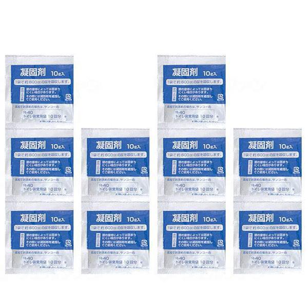 【発売日：2024年02月08日】断水時の洋式トイレにもご使用いただけます。凝固剤で水分を固めますので、使用後の処理が簡単です。材質・原材料材質○汚物袋：ポリエチレン○凝固剤：高分子ポリマー規格10回分規格詳細○サイズ：26×12×3.5cm