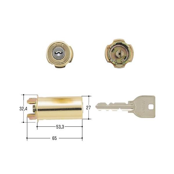 ■子鍵３本付MIWA 美和ロック 鍵 交換 取替