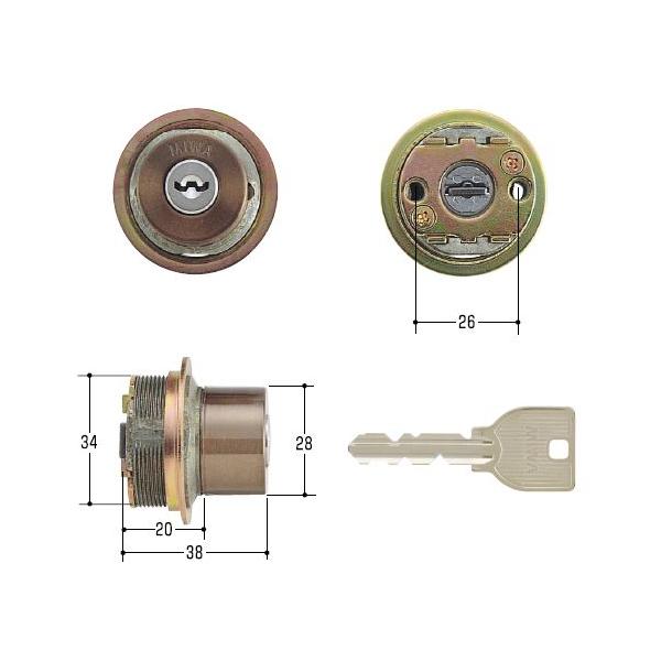 ■子鍵3本付MIWA 美和ロック 鍵 交換 取替