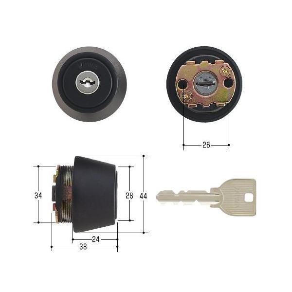 ■子鍵3本付美和ロック MIWA 鍵 交換 取替