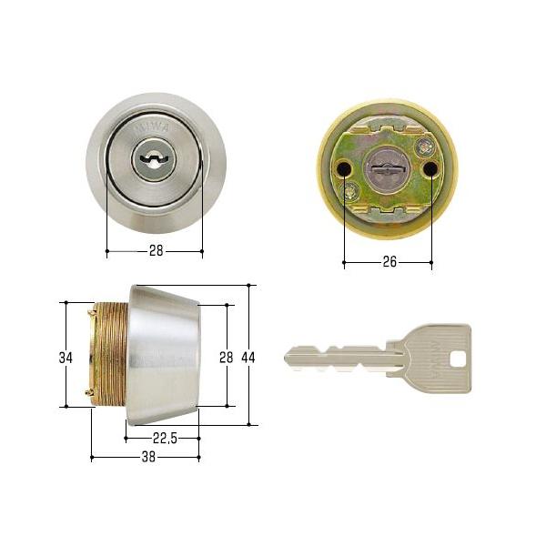 ■子鍵３本付MIWA 美和ロック 鍵 交換 取替