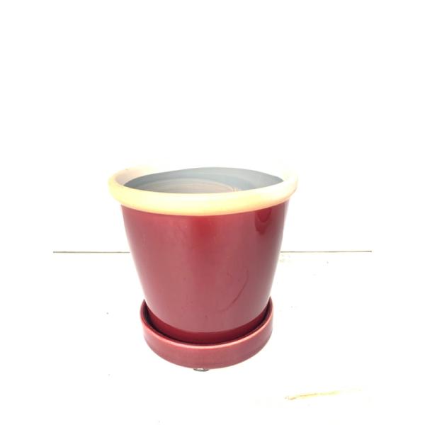 ベゴニアにも相応しい陶器鉢　４号サイズベゴニアの苗10.5cmポットがすっぽり収まる丁度良いサイズサイズは直径12センチなので、直接の植え込みなどベゴニアの植え替えにおすすめ！秋色のボルドーカラーダーク系のベゴニアの植え替えや赤い色素を持つ...