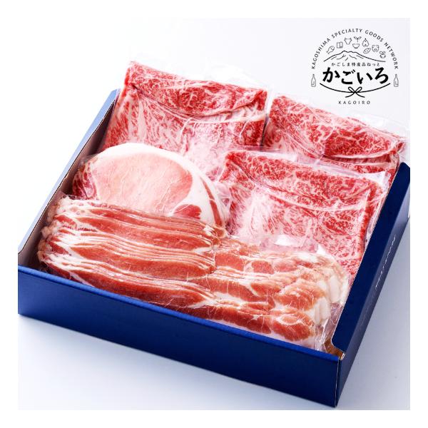 和牛オリンピック日本一の鹿児島黒牛とかごしま黒豚、どちらのお肉のしゃぶしゃぶをご家庭で簡単にお召し上がれます。野菜などお好みのものと一緒にどうぞ。安心・安全の証明書シール付き。運送会社名：ヤマト運輸企業名/屋号：岩元精肉店＜原材料名＞鹿児島...