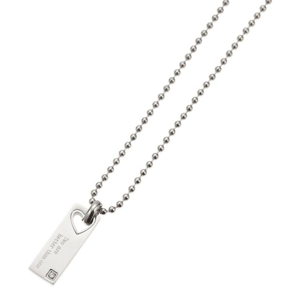 素材 サージカルステンレスキュービックジルコニアネックレス（ペンダント)サイズ 首回り 約50cm（カット可能）チェーン太さ 約2.4mmモチーフ 約縦27mm 横10mm 厚み2mmシンプルな長方形プレートのネックレス。表面に"Two a...