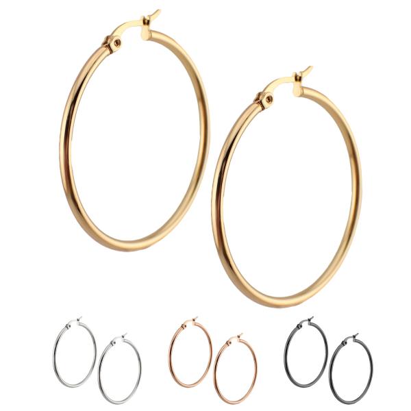 フープ ピアス サージカルステンレス レディース 両耳用 お肌に優しい 金属アレルギー対応素材サージカルステンレス製(pvdコーティング)サイズ直径:約40mm内径:約36mm厚み:約2mmポスト長さ:約14.3mmポスト太さ:約1mm 1...