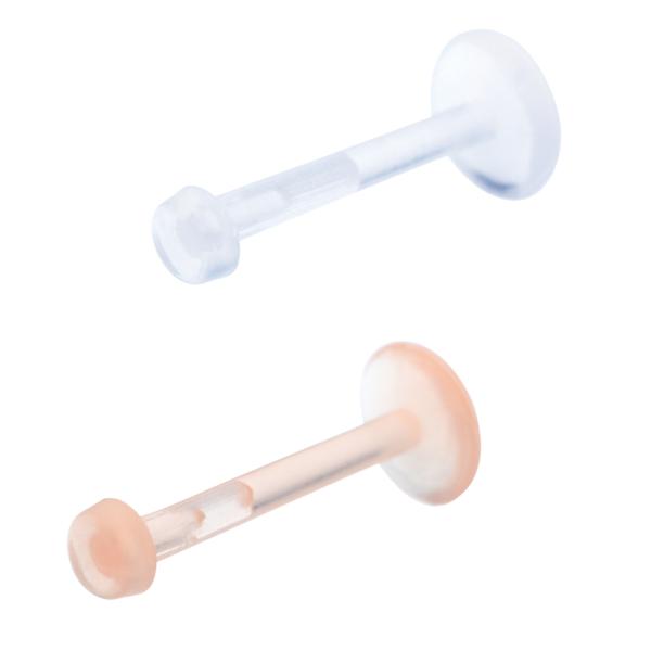 バイオプラスト ラブレット 片耳用 1個売り 透明 マット 耳たぶ 軟骨 トラガス 口 ボディピアス 14G 16G 差し込み式 プッシュ レディース メンズ クリア オレンジ 金属アレルギー対応 目立たない つけっぱなし シークレット 職...