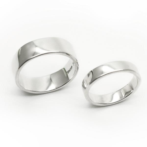 平打ち プレーン ツヤ 光沢 シンプル お肌に優しい 金属アレルギー対応 オシャレ 上品 お揃い ペア カップル ペアアイテム 彼女 彼氏 誕生日 記念日 プレゼント ギフト ペアリング レディース メンズ シルバー925 幅広 ワイド素材...