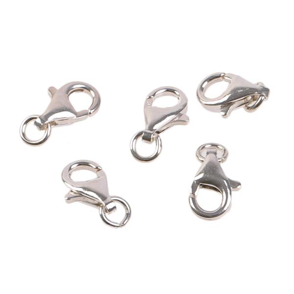 カニカン レディース メンズ シルバー925製 パーツ 5個セット Mサイズ 11mm シルバー フック 留め具 金具 クラフト 手芸 DIY 手作り素材:シルバー925サイズ:11mm、フック内径3.5mm※こちらの商品は5個セットとなり...