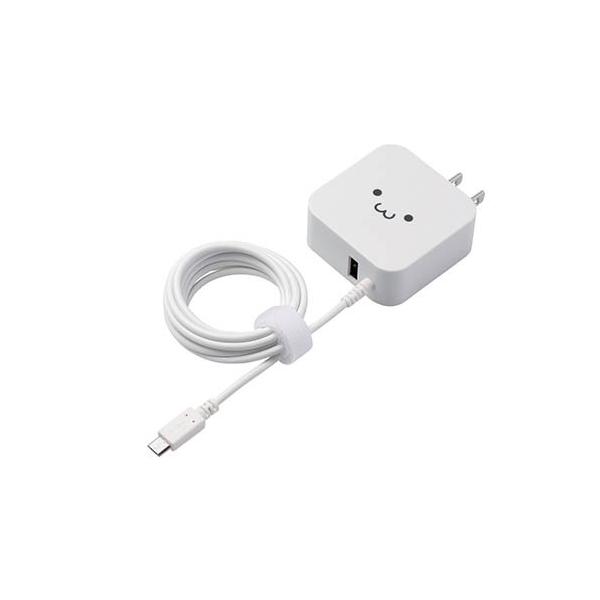USB microBコネクタ搭載端末の充電に便利。 一体型のUSB microBケーブルに加え、USBポートを1つ搭載し、家庭用コンセントからスマートフォン・タブレットを充電できるAC充電器。