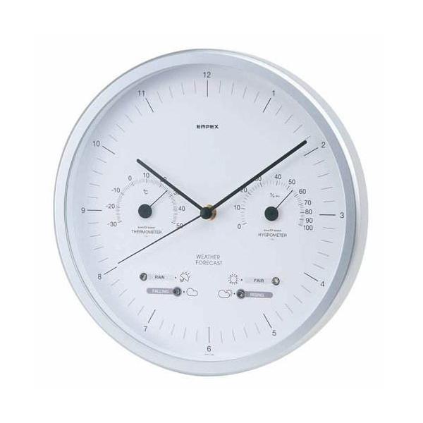 4色の光で明日の天気をキャッチ。照る日・曇る日・・・生活リズムを刻みます●品番:EX-5471●サイズ:(約)直径26.5x5.0cm●カラー:シャインシルバー●素材:(外枠材質)PS樹脂●電源:(電池)単3x3個●重量:約800g●仕様:...