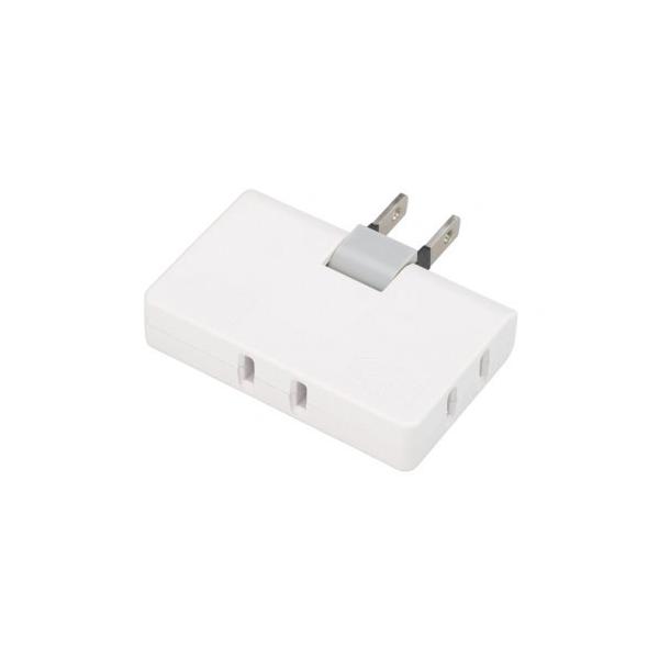 3方向に電源を分配します。●入数:マスター160/インナー80●カラー:ホワイト●個口数:3●定格入力:125V15A 合計1500Wまで●本体サイズ(mm):W65×H45×D15●本体重量:38g●パッケージ形態:OPP袋●パッケージサ...