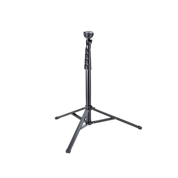 最大160cmまで伸びる、場所を取らないロングスタンド■耐荷重:1.5kg■伸長:約1600mm■縮長:約495mm■パイプ径:約25mm最大25mm最小14mm■最高地上高:約1600mm■最低地上高:約525mm■段数:5段