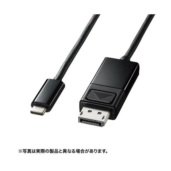 USB Type-C DisdplayPort変換アダプタケーブル双方向対応　1m●ケーブル長:約1m(コネクタ両端)●ケーブル径:約4.9●カラー:ブラック●コネクタ形状:USB Type-CコネクタオスDisdplayPortコネクタ ...