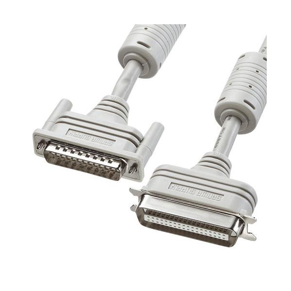 D-sub25pinプリンタポート用のケーブル2m　IEEE1284準拠■カラー:ライトグレー■ケーブル長:2m■コネクタ形状:D-sub25pinオス　インチネジ(4-40)-セントロニクス36pinオス■ケーブル直径:8mm■ケーブル規...