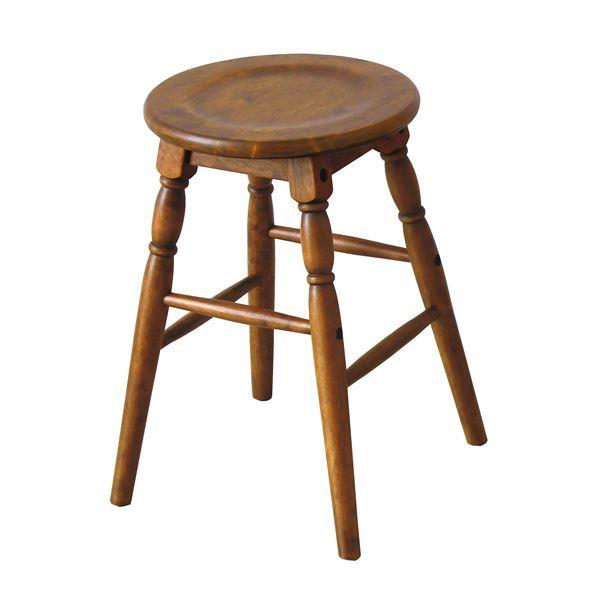 【商品名】 スツール hommage Low Stool ブラウン 【組立品】  [ HMS-2666BR ]