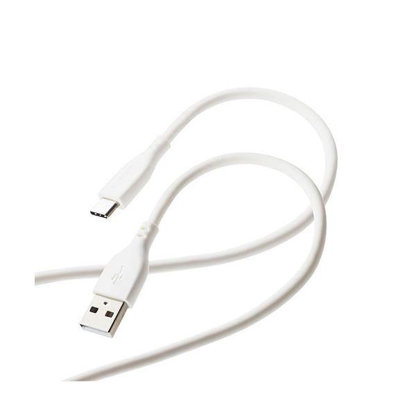 【商品名】 エレコム なめらかUSB Type-Cケーブル(非認証品、A-C) 2.0m ホワイト MPA-ACSS20WH 【ジャンル・特徴】 シリコン素材を採用した、なめらかな手触りのUSBケーブルです。 [ MPA-ACSS20WH ]