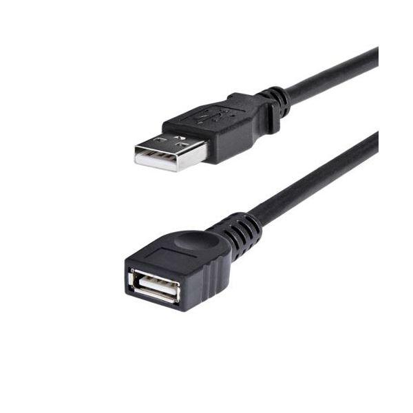 【商品名】 （まとめ） StarTech.com USB2.0延長ケーブル 1.8m A（オス）-A（メス） ブラック USBEXTAA6BK 1本 【×2セット】