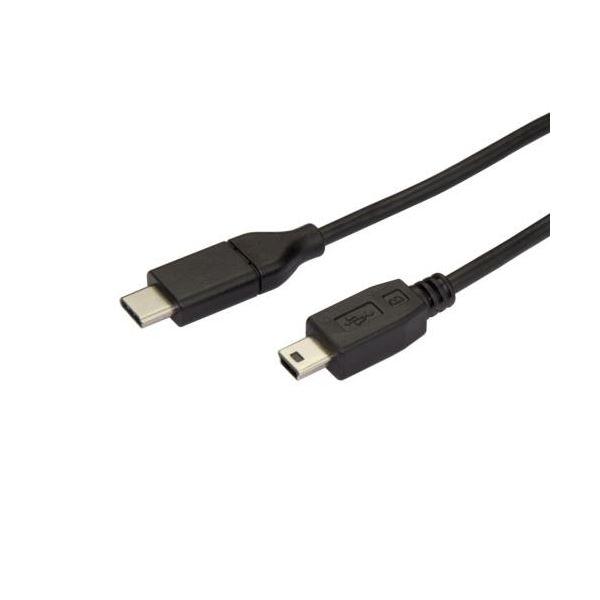 【商品名】 StarTech.com USB2.0ケーブル TypeC（オス）-ミニB（オス） 2m ブラック USB2CMB2M 1本