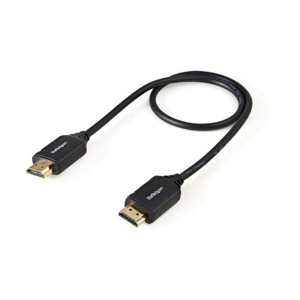 【商品名】 StarTech.com プレミアムハイスピード HDMIケーブル 0.5m オス-オス ブラック HDMM50CMP 1本