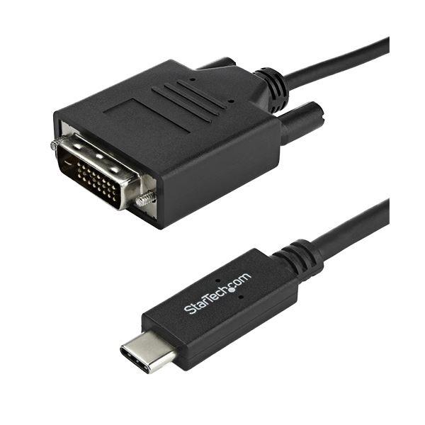 【商品名】 StarTech.com USB TypeC-DVI 変換ディスプレイケーブル 2m 1920×1200対応 ブラックCDP2DVIMM2MB 1本