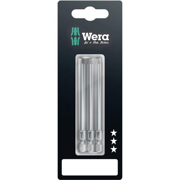 【商品名】 WERA ヴェラ 3本入 Torx 内側トルクスネジ用 ドライバービット 差込6.35mm 刃先サイズTX25 全長89mm 073473 工具 作業工具 DIY 【ジャンル・特徴】 wera ドライバー ビット どらいばーびっ...
