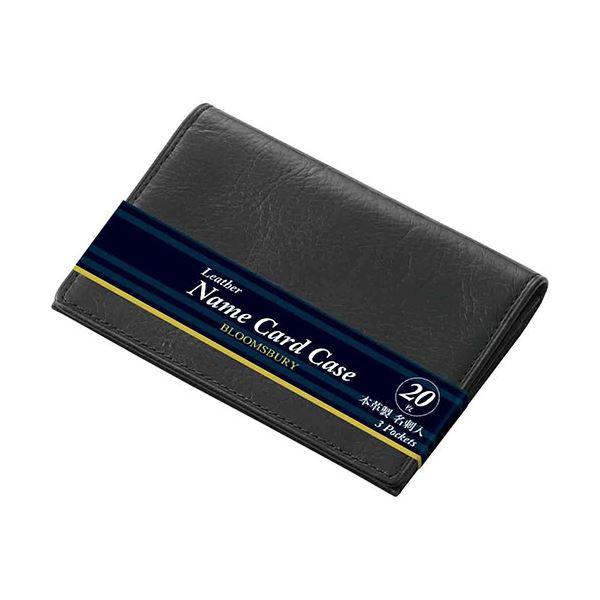 【商品名】 レイメイ藤井 BLOOMSBURY 名刺入れ (20枚) ブラック NN8004B 【ジャンル・特徴】 牛革の名刺入れ。名刺約20枚を収納できます。計3ポケット [ NN8004B ]