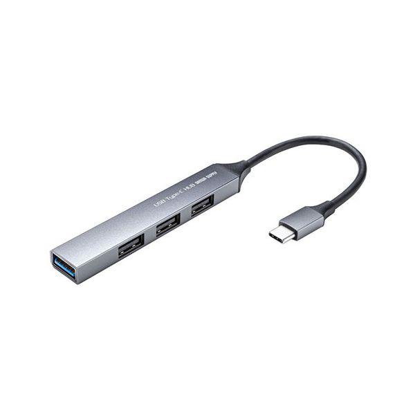 【商品名】 サンワサプライ USB Type-C 4ポート コンボ 超スリムハブ USB A×4ポート ガンメタル USB-5TC26GM 【ジャンル・特徴】 USB Type-CコネクタUSB3.2Gen1とUSB2.0機器を接続する超ス...