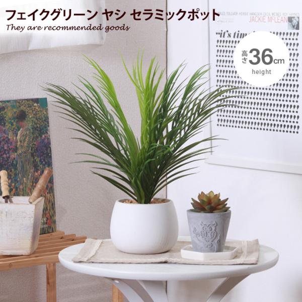 ■サイズ：幅38cm×奥行34cm×高さ36cm■材質：【葉】ポリエチレン、スチール【幹】ポリエチレン、スチール【鉢】セラミック、発泡スチロール、石■脚部：■組立区分：組立なし■お届け：通常2〜5営業日で発送となります■備考：【梱包サイズ】...