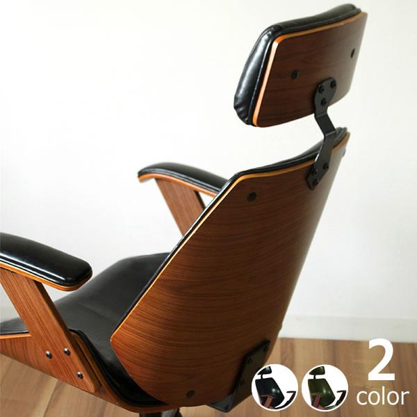 高級感のあるレザー調の素材と木目の美しい合板を組み合わせて作られた、クールでスタイリッシュな昇降式デスクチェア。丸みを帯びて体にフィットする座り心地の良いデザインです。頭や腕を椅子に預けてゆったりと座れ、仕事にもリラックス時間にもご利用いた...