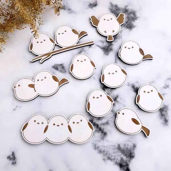 商品番号：00-a00201寸法※画像をご確認ください。※板の厚み：約4mm特徴シマエナガのウォールデコ10個セットです。軽やかに空を舞うシマエナガのモチーフが壁を可愛く演出します。素材国産MDF/強化紙貼り注意点商品には壁に貼付るためのテ...